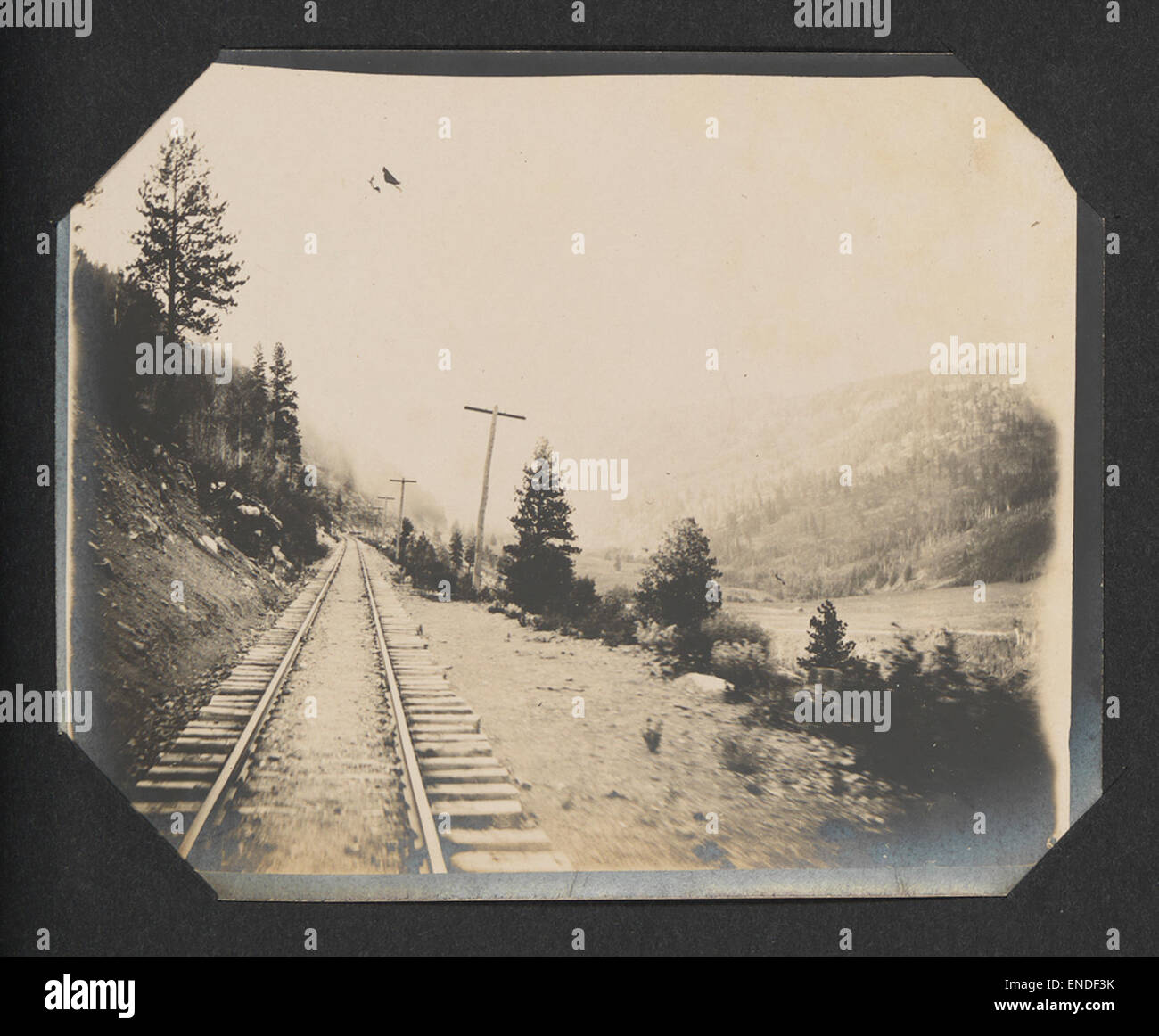 This image depicts a section of U.S. West railroad tracks, integral to ...