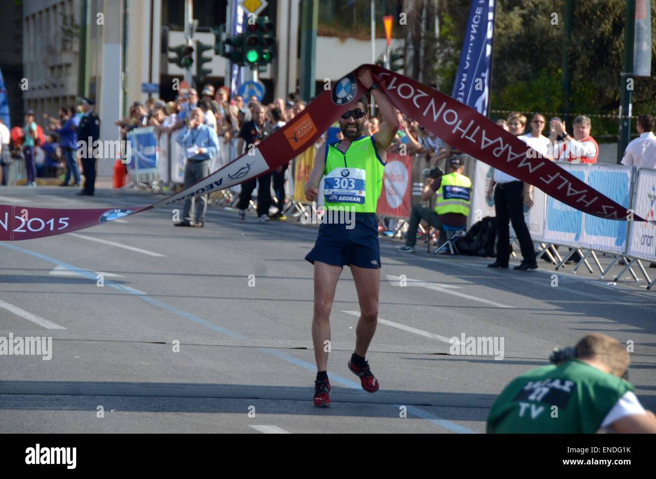 Athens, Greece. 03rd May, 2015. Mihalis Parmakis winner of 4th Athens ...