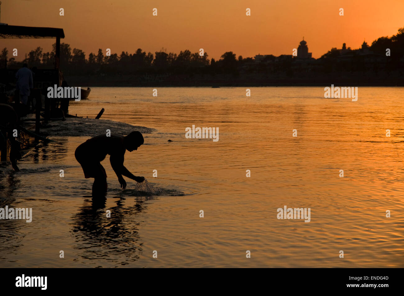 Ritual washing in ganges river hi-res stock photography and images - Alamy