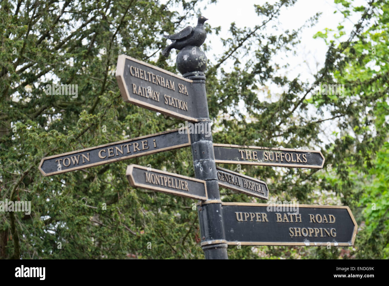 The traditional looking sign by Montpellier gardens in Cheltenham ...