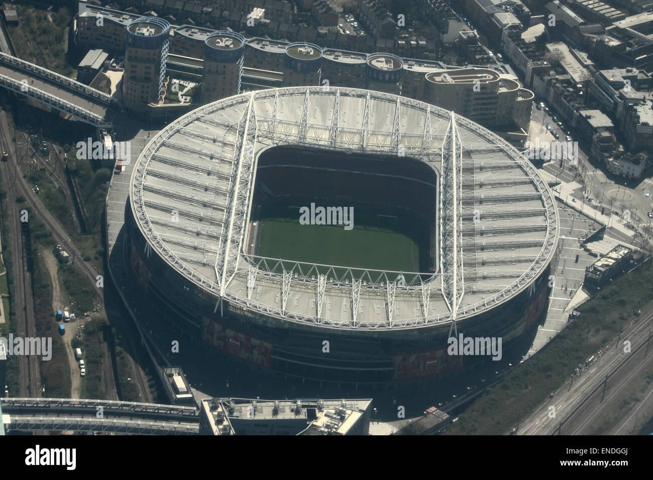 Arsenal FC's Emirates Stadium Aerial Shot Stock Photo - Alamy