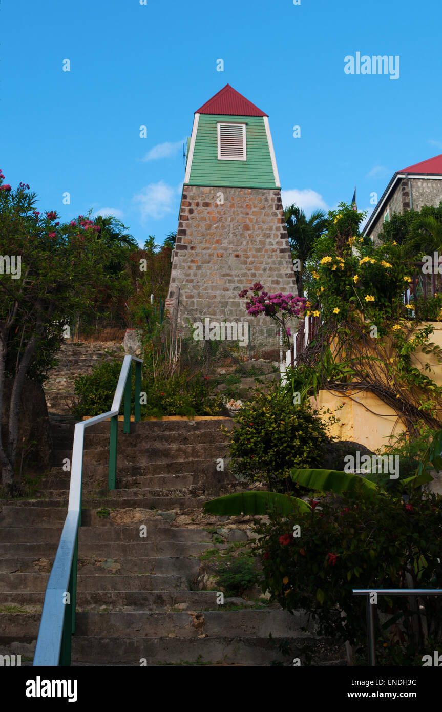 Swedish clock tower gustavia st hi-res stock photography and images - Alamy