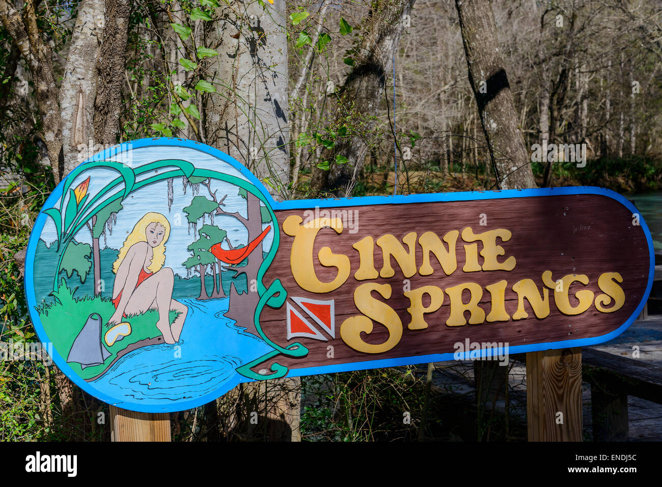 Entrance sign to Ginnie Spring, Ginnie Spring, High Springs, Gilchrist ...