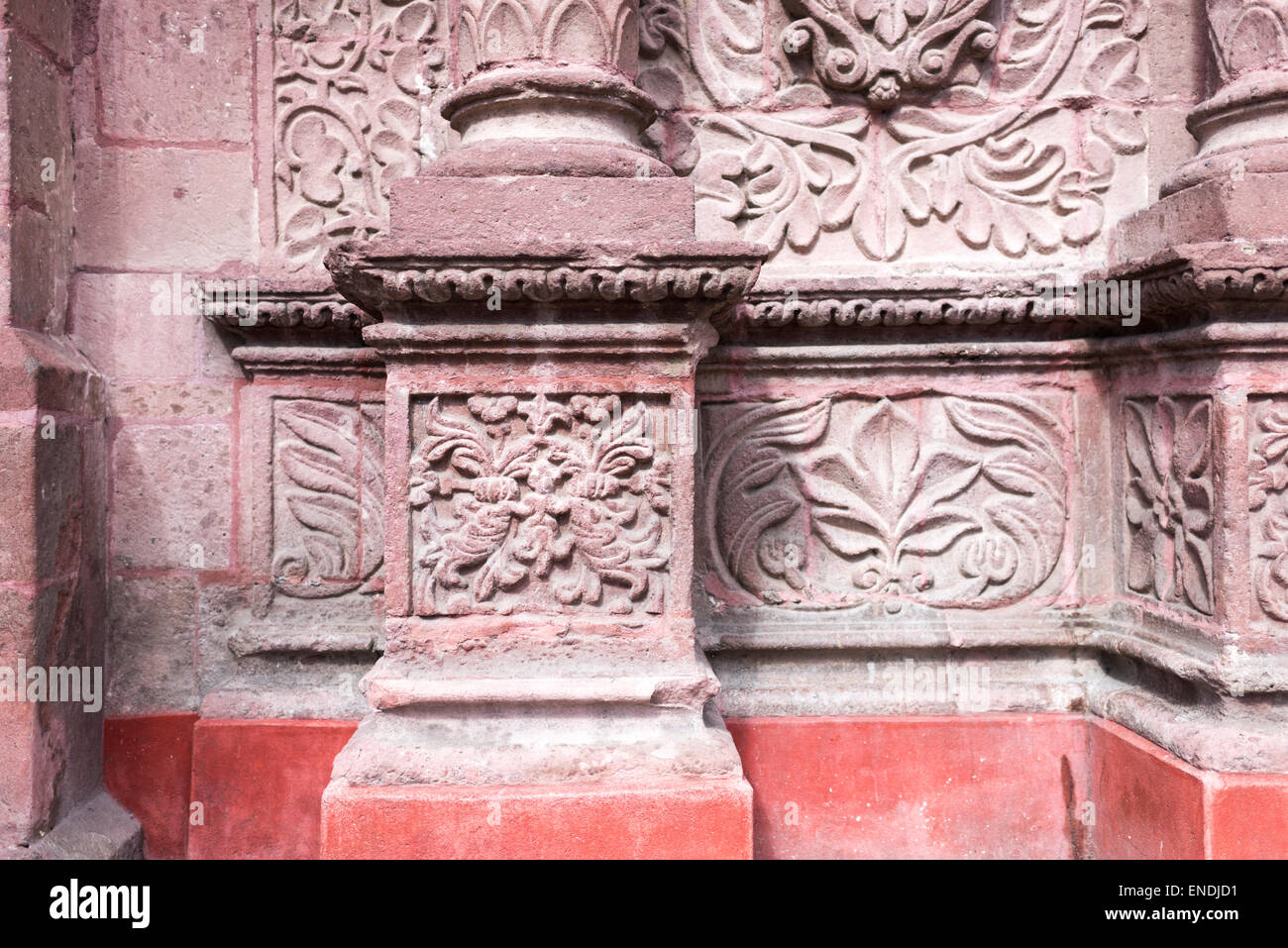 Ornate stone carvings in San Miguel de Allende Mexico Stock Photo - Alamy