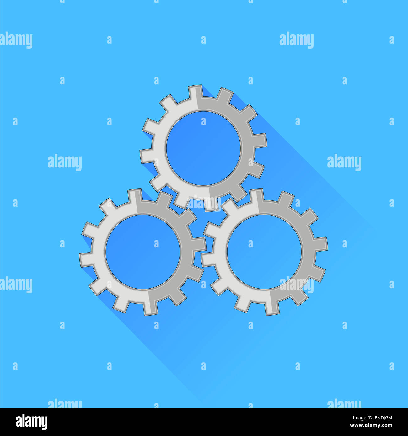 Set of Gears Icon Stock Photo - Alamy