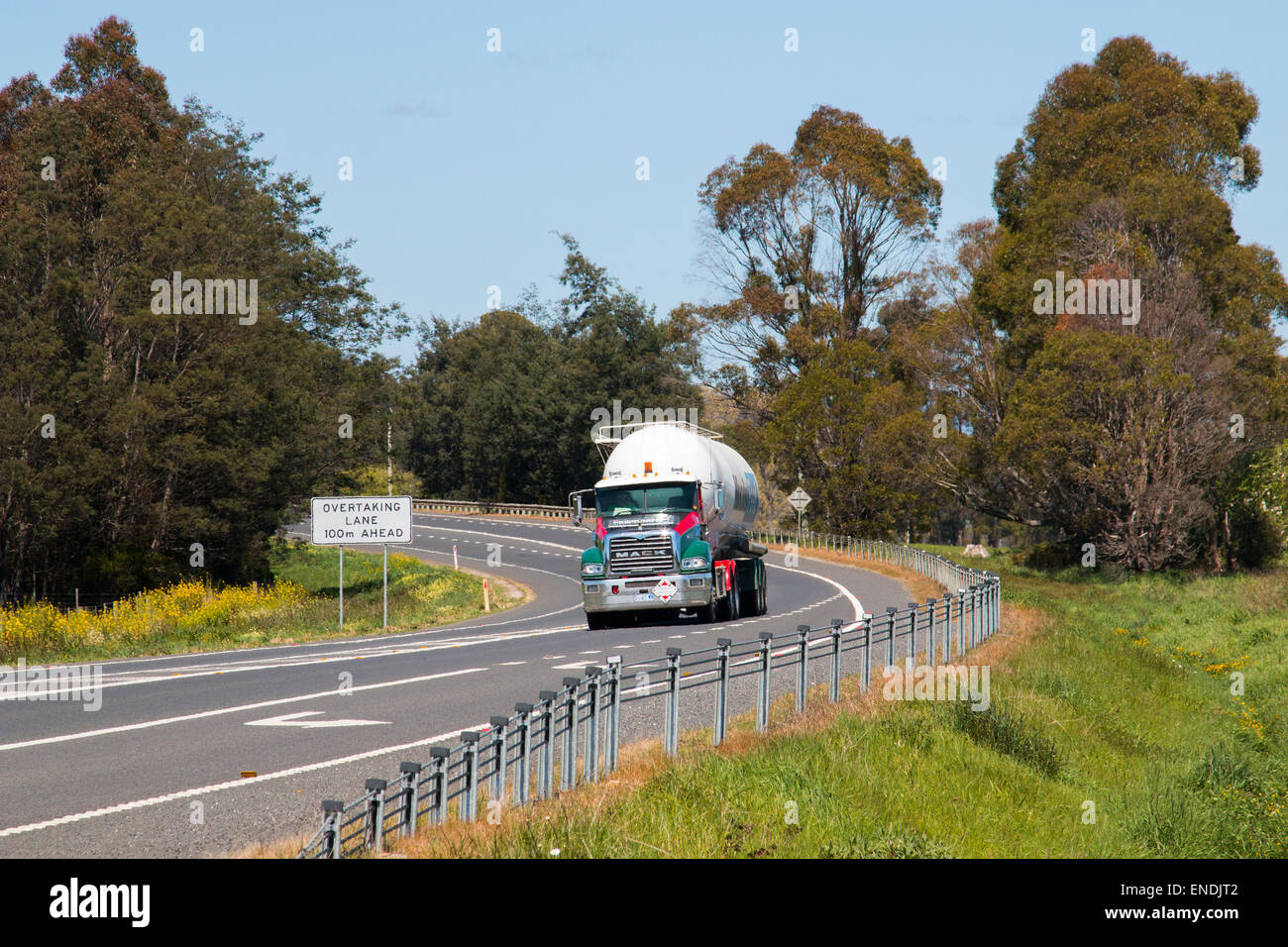 haulage lorry vehicle on a highway in Tasmania,Australia Stock Photo ...