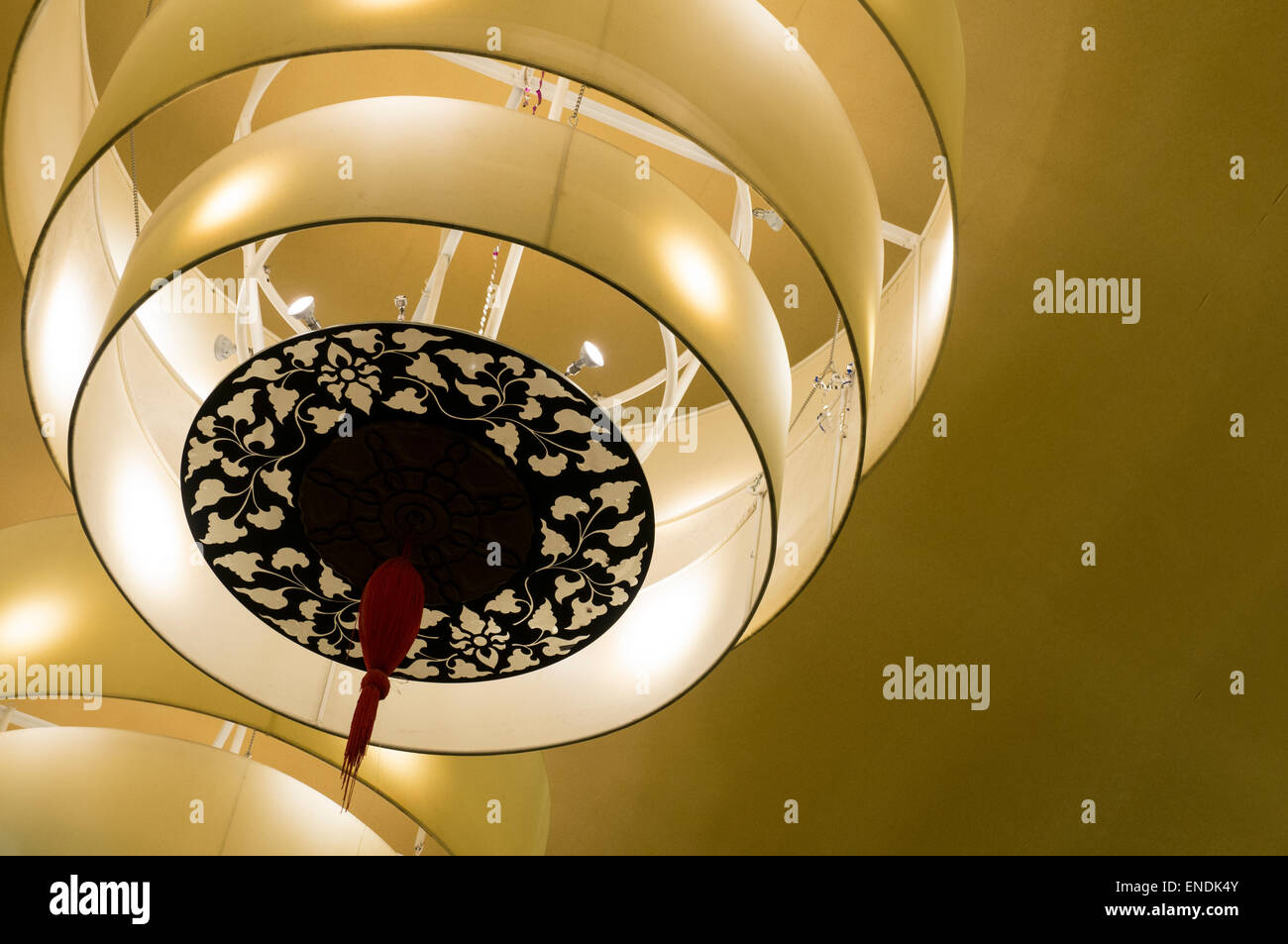 light ceiling glow hall building texture circle red top above ...