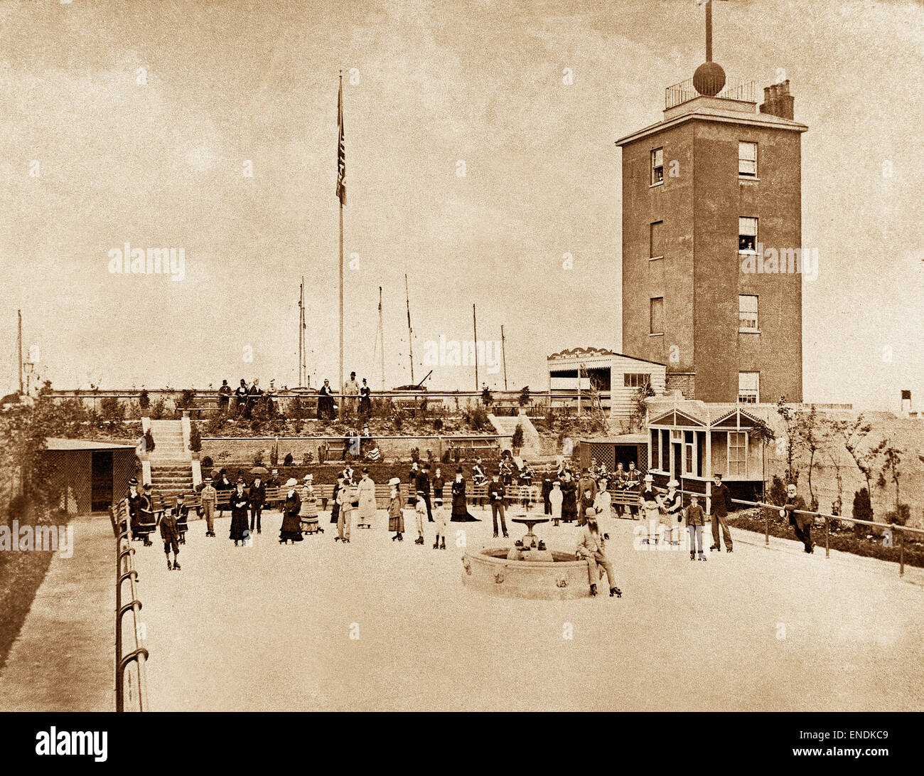 Roller skating rink Deal Kent early 20th Century Stock Photo - Alamy