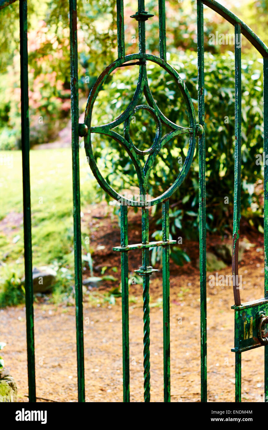 An old ornate metal gate Stock Photo - Alamy