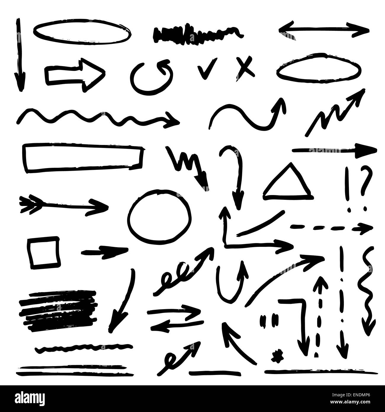 Set dotted arrow hand Cut Out Stock Images & Pictures - Alamy