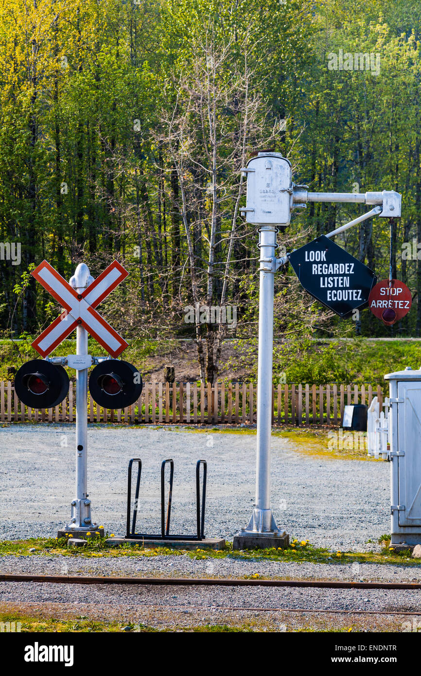 Railway warning signs hi-res stock photography and images - Alamy