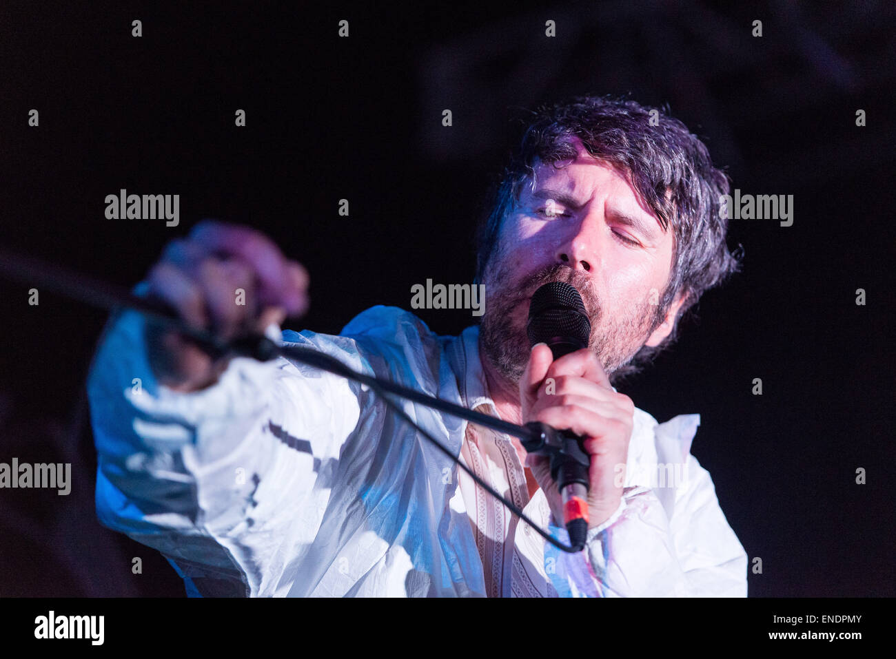 Gruff Rhys - Super Furry Animals performing in Cardiff in March 2015 ...