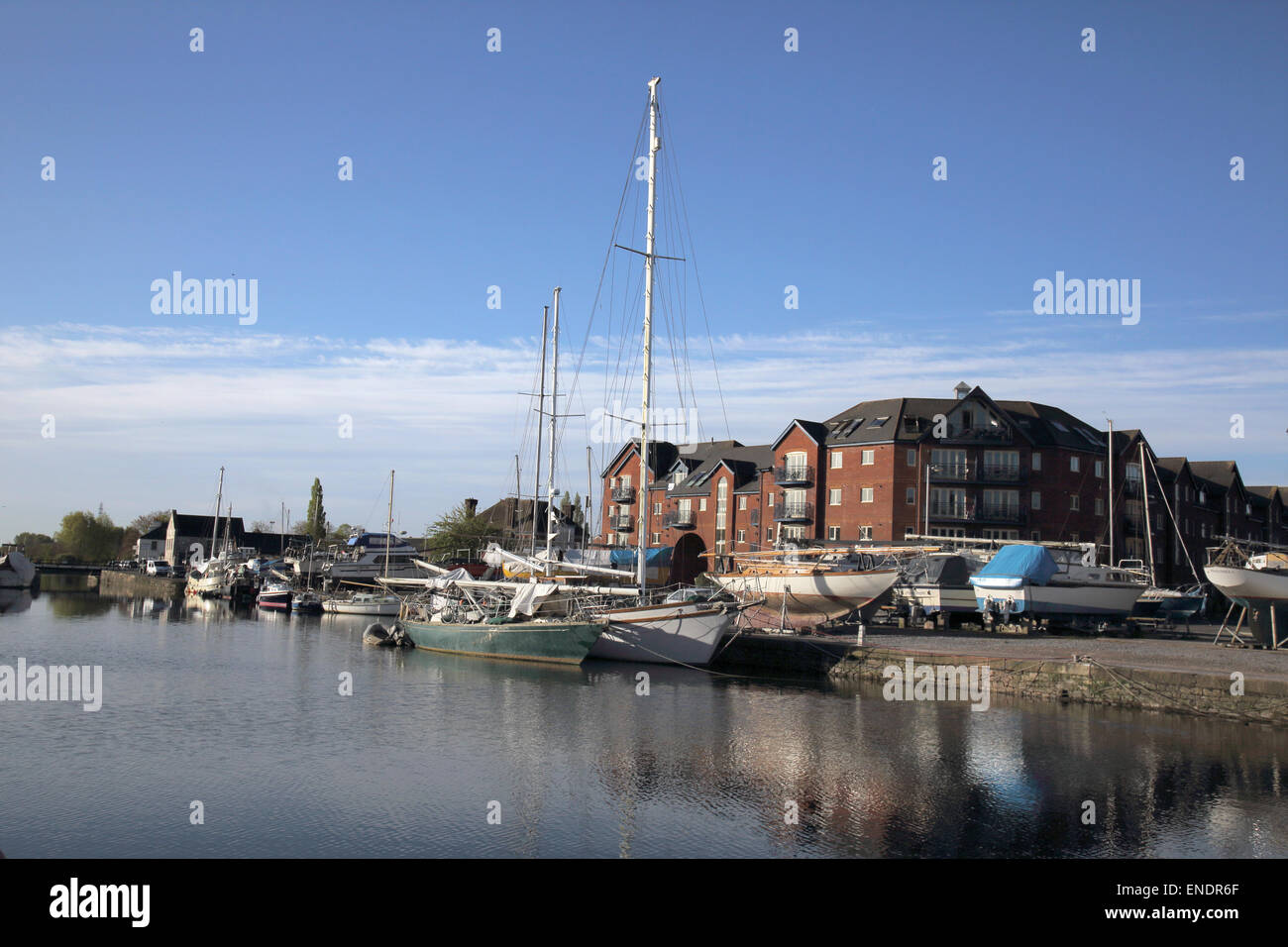 exeter canal and basin Stock Photo - Alamy