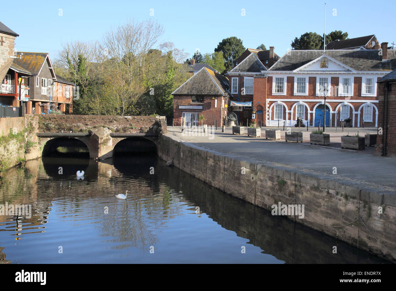 exeter quay on the river exe and the exeter canal Stock Photo - Alamy