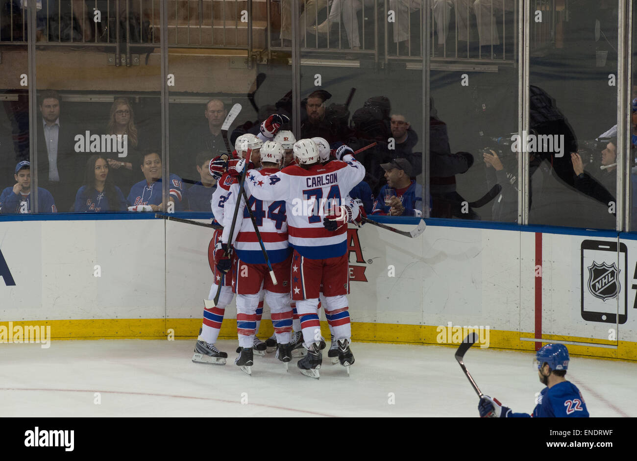 Manhattan, New York, USA. 2nd May, 2015. Washington Capitals celebrate ...