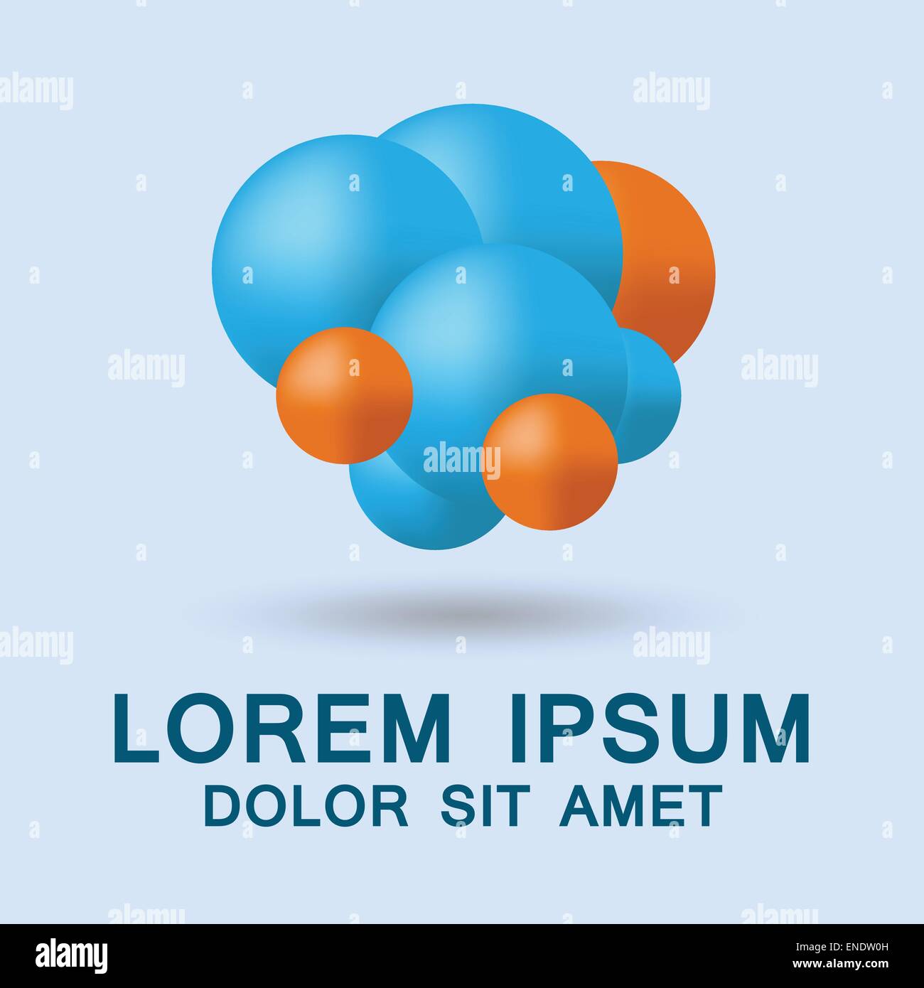 Blue atomic molecular abstract background for your designs Stock Vector ...