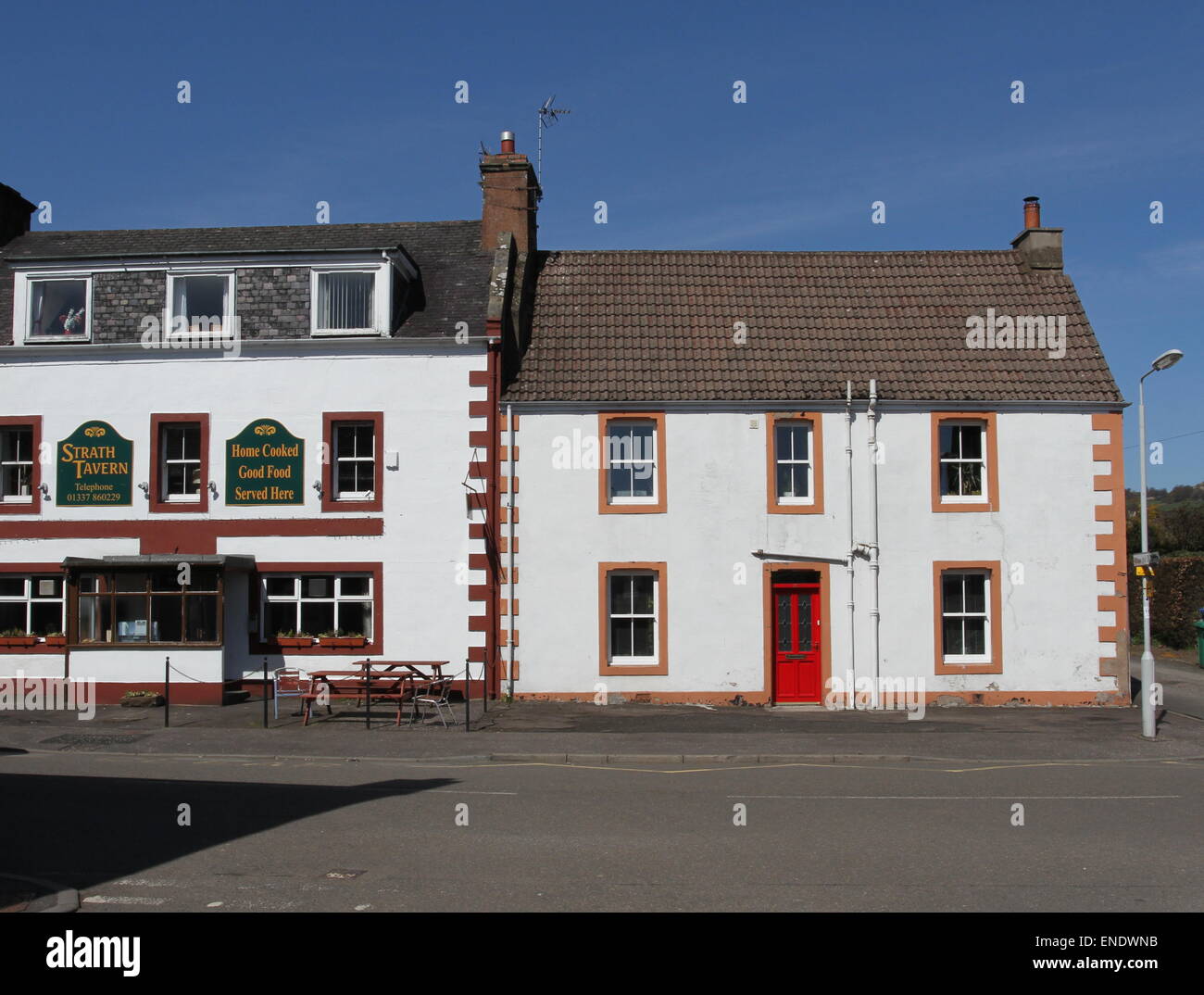 exterior of Strath Tavern Strathmiglo Fife Scotland April 2015 Stock ...