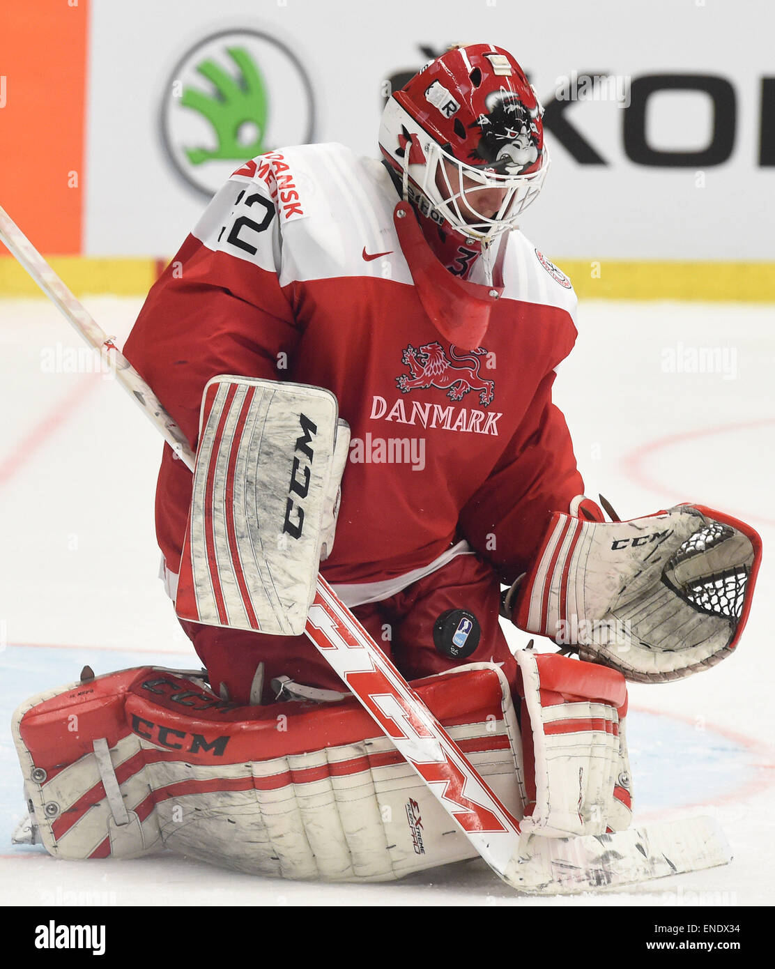 Ostrava, Czech Republic. 3rd May, 2015. Goalkeeper Sebastian Dahm (DEN ...