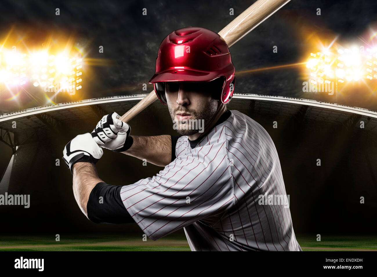 Baseball Player on a baseball Stadium Stock Photo - Alamy