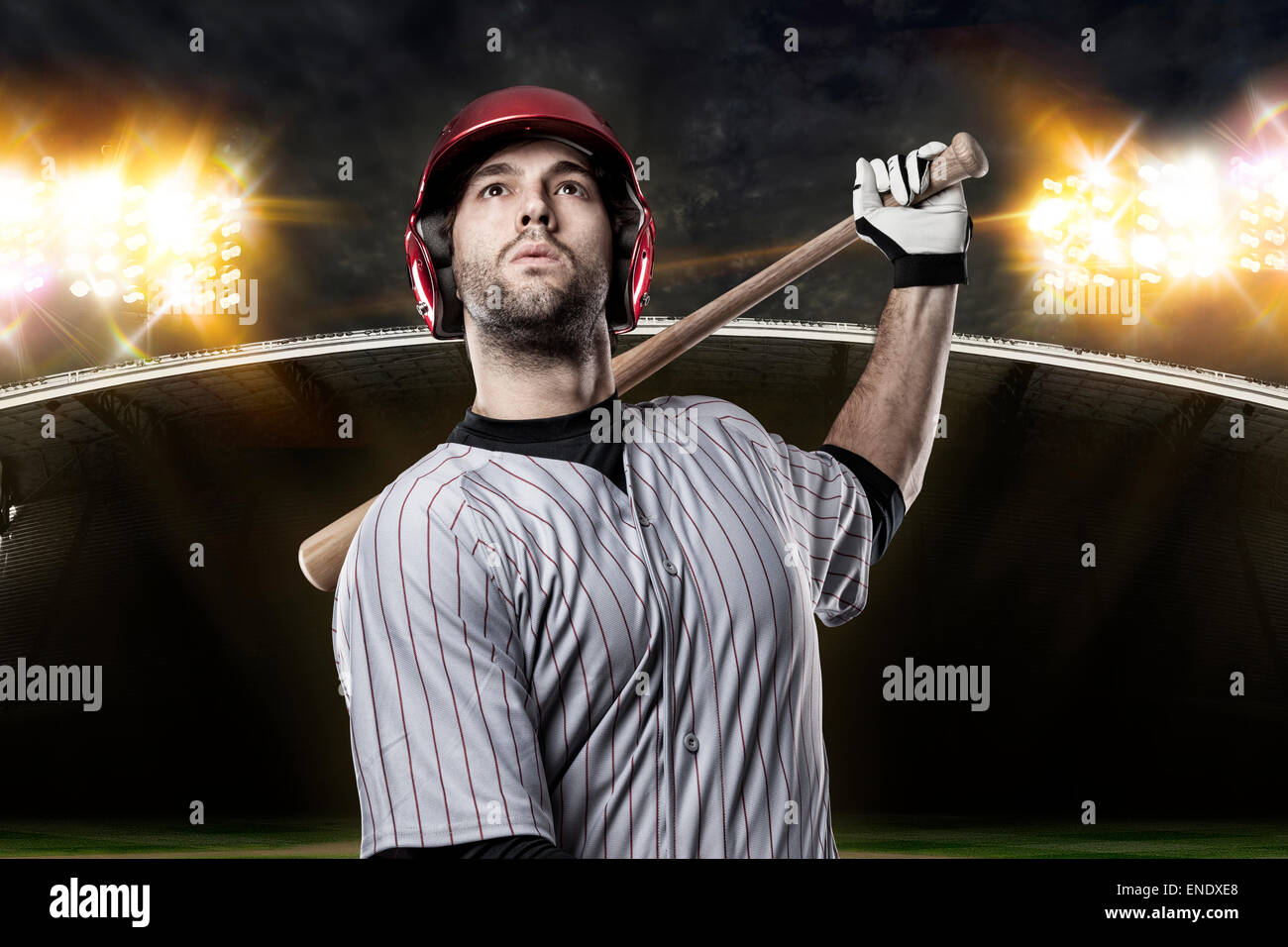 Baseball Player on a baseball Stadium Stock Photo - Alamy