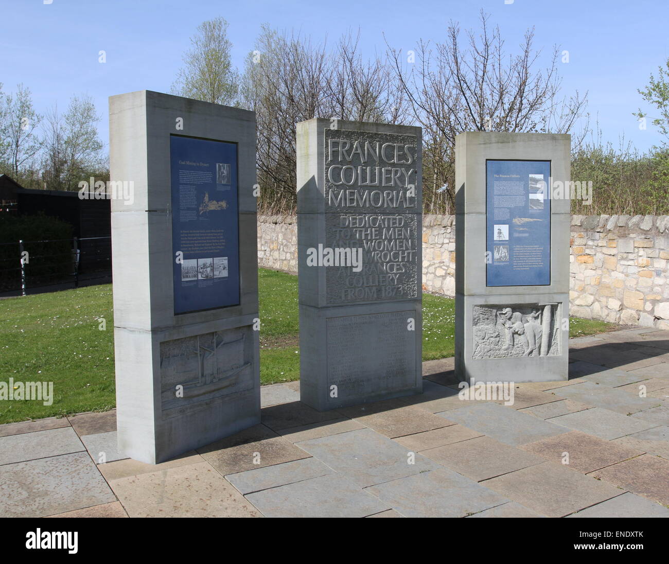 Frances Colliery Memorial Dysart Fife Scotland April 2015 Stock Photo ...
