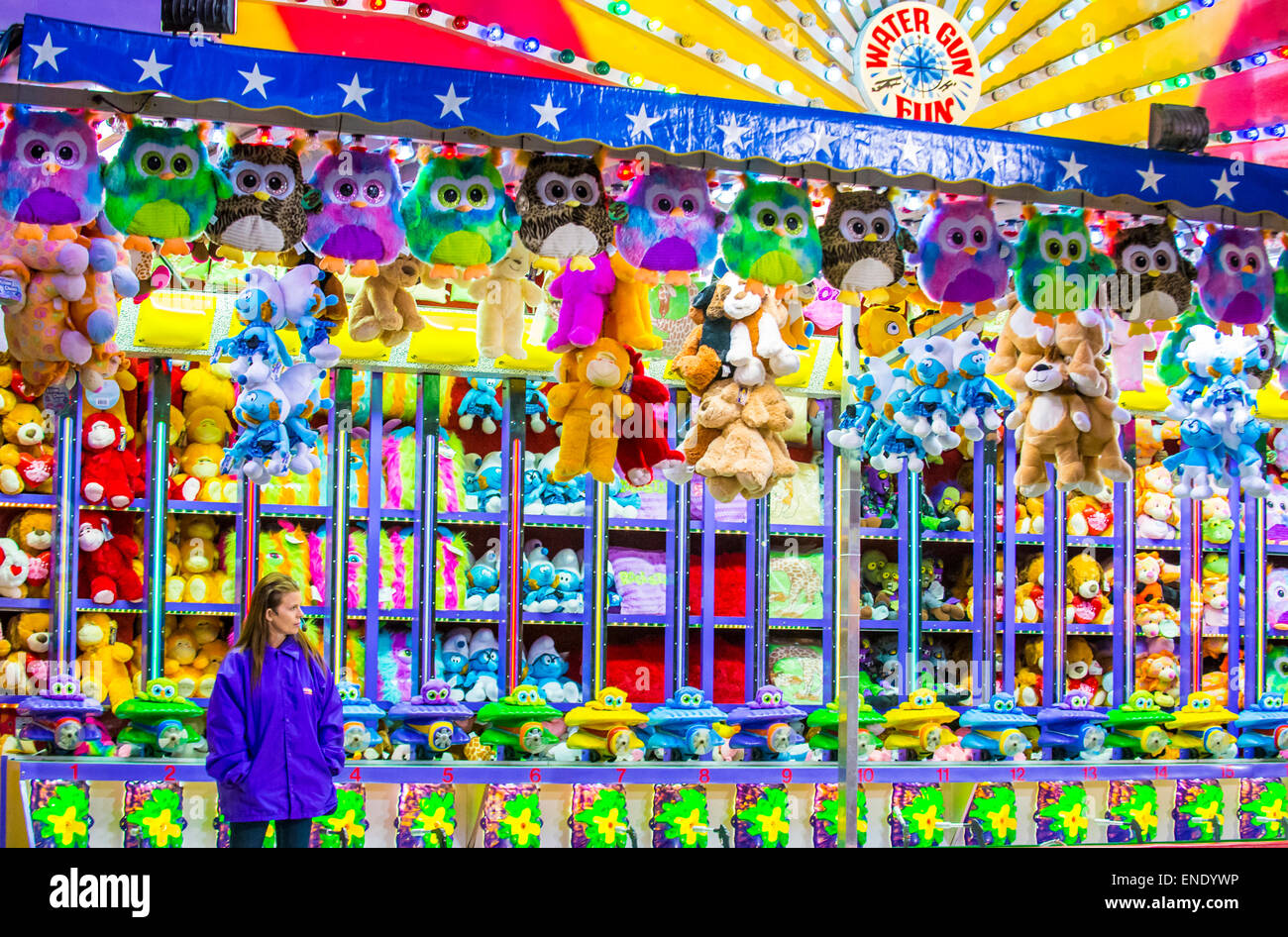 Amusement park at the Clark County Fair and Rodeo held in Logandale ...