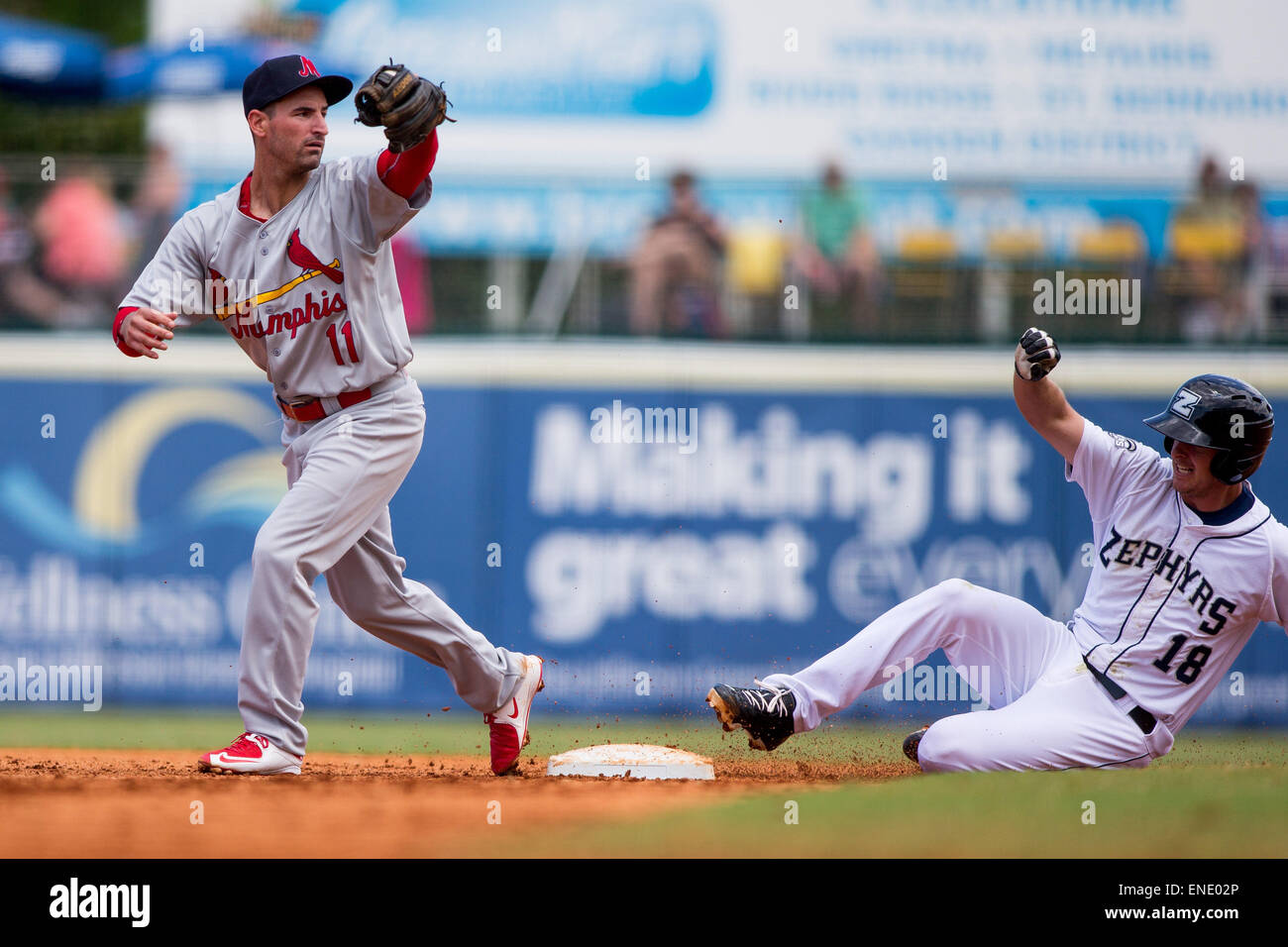 New Orleans, LA, USA. 3rd May, 2015. New Orleans Zephyrs shortstop ...