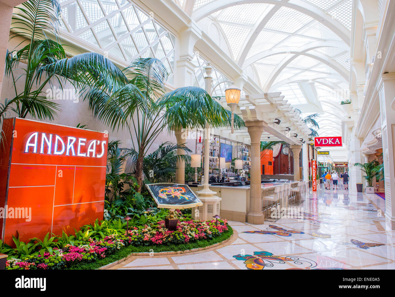 The interior of Wynn Hotel and casino in Las Vegas Stock Photo - Alamy