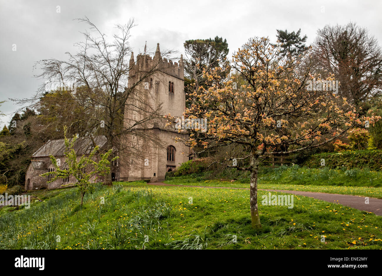 1000 year old English parish church in the grounds of Cockington ...