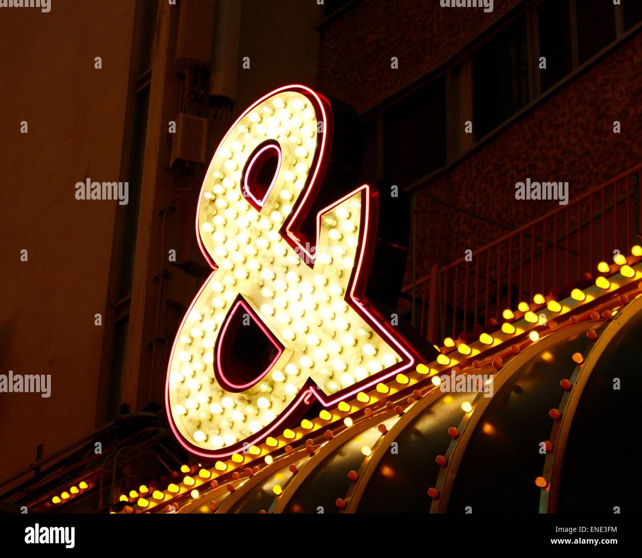 Part of the sign at the Four Queens Hotel and Casino in Las Vegas Stock ...