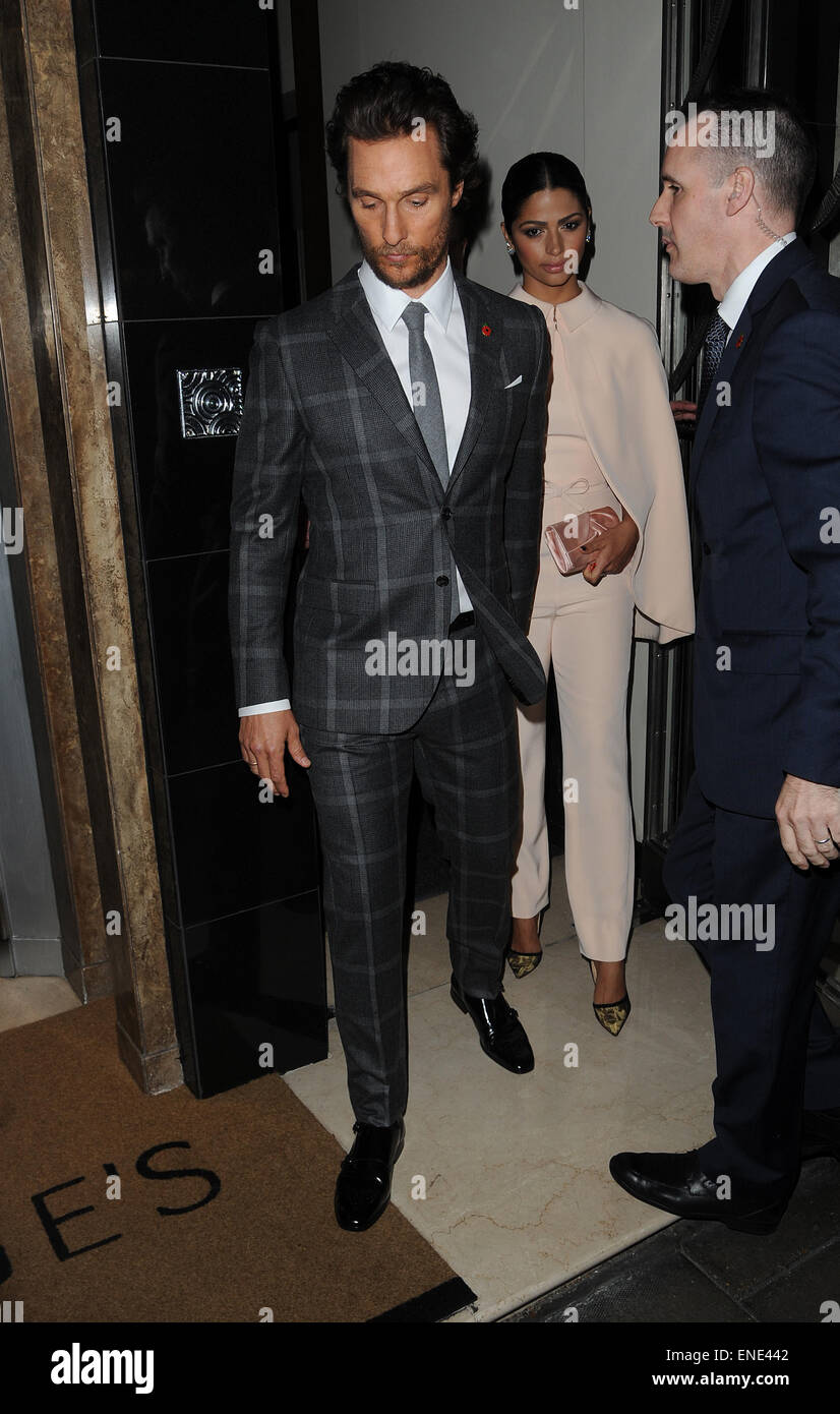 Matthew McConaughey and Camila Alves leave Claridge's Featuring ...