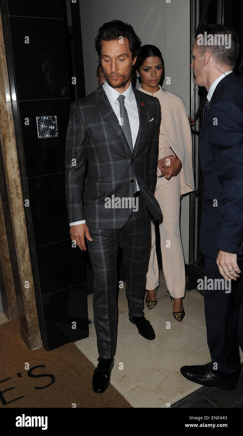 Matthew McConaughey and Camila Alves leave Claridge's Featuring ...