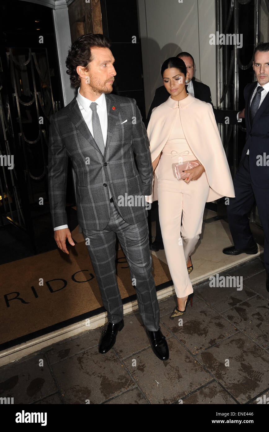 Matthew McConaughey and Camila Alves leave Claridge's Featuring ...