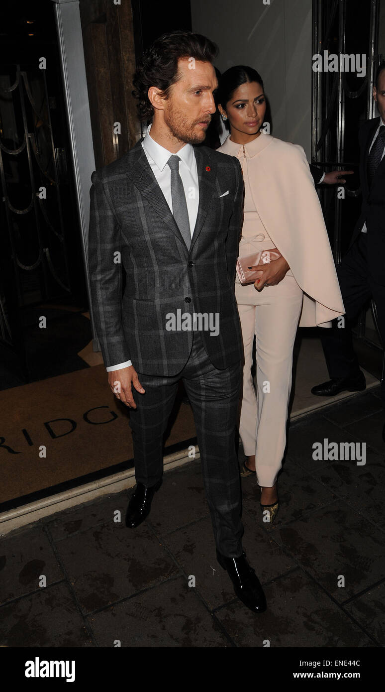 Matthew McConaughey and Camila Alves leave Claridge's Featuring ...
