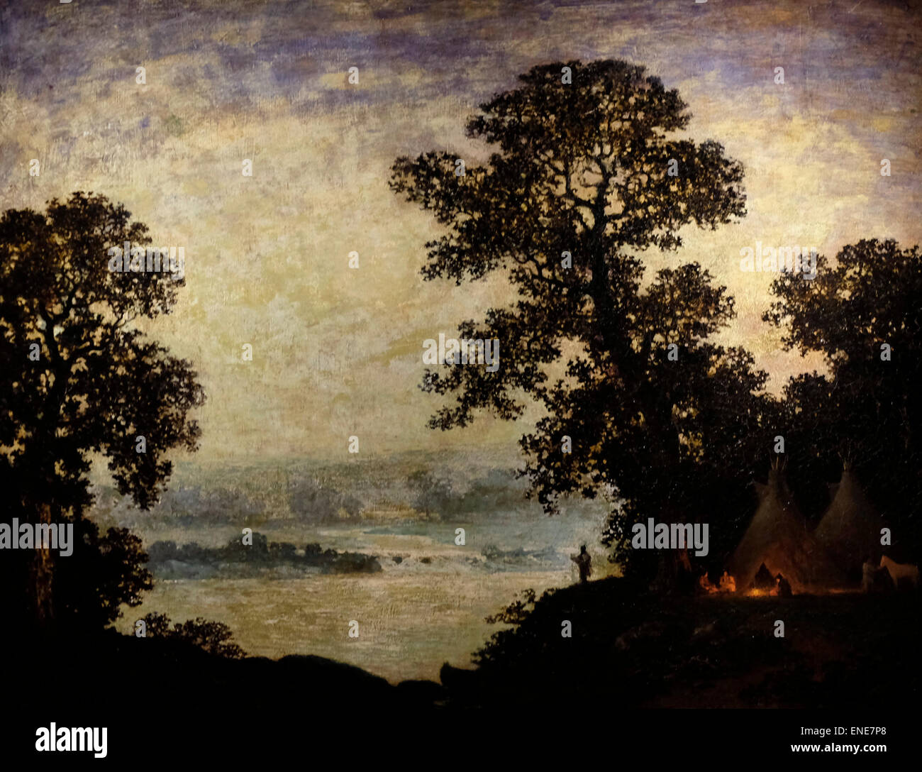 Moonlight, Indian Encampment 1885 - 1889 Ralph Albert Blakelock Stock ...