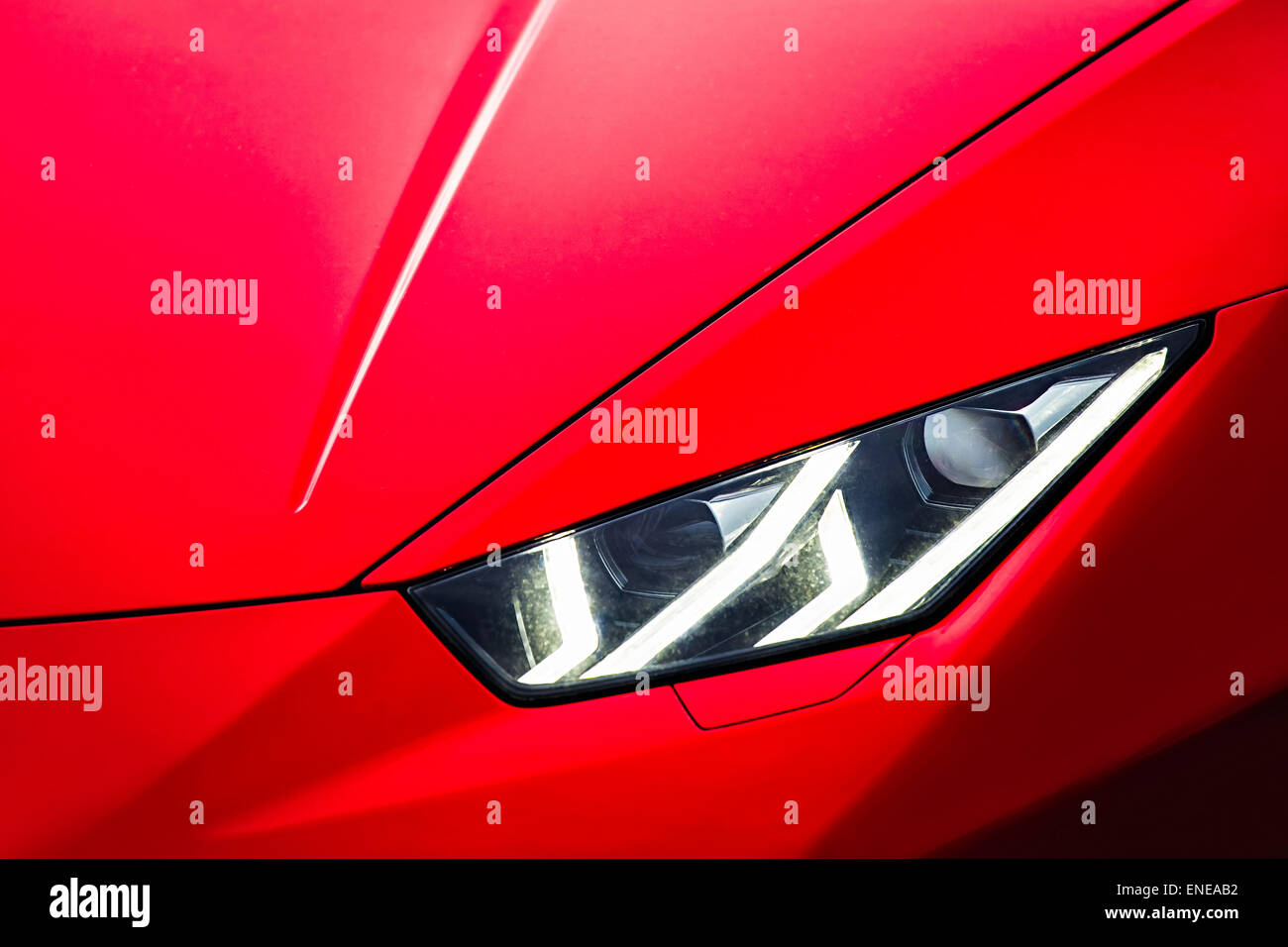 Front light of sport automobile Stock Photo - Alamy