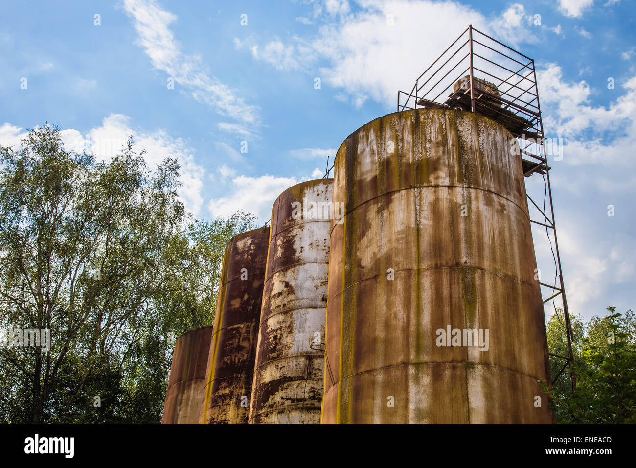 Metal abandoned fuel tank hi-res stock photography and images - Alamy