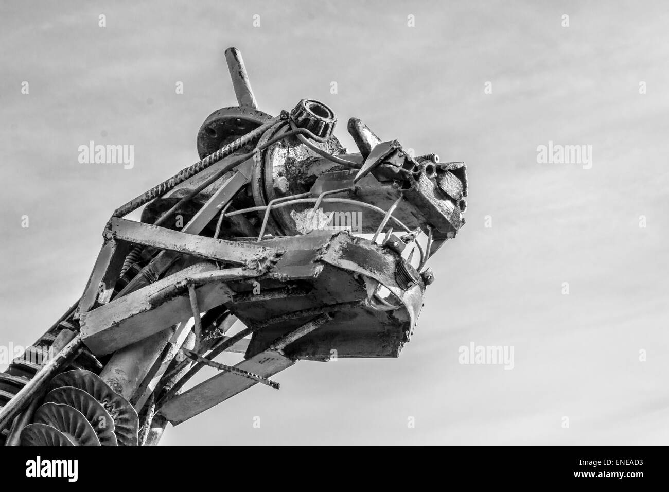 Recycled art installation Black and White Stock Photos & Images - Alamy