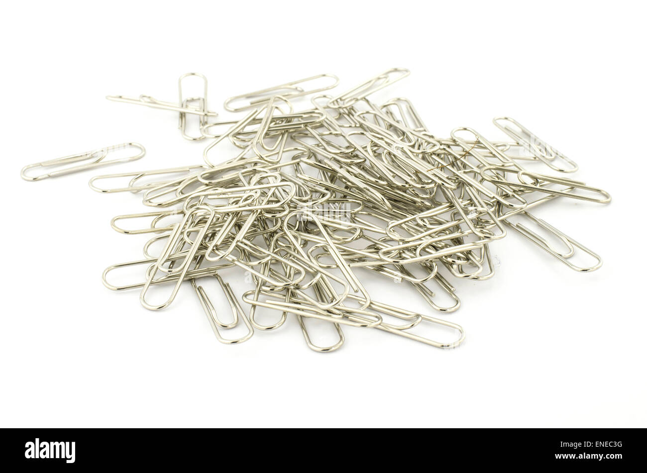 many clip is group isolated on white background Stock Photo - Alamy