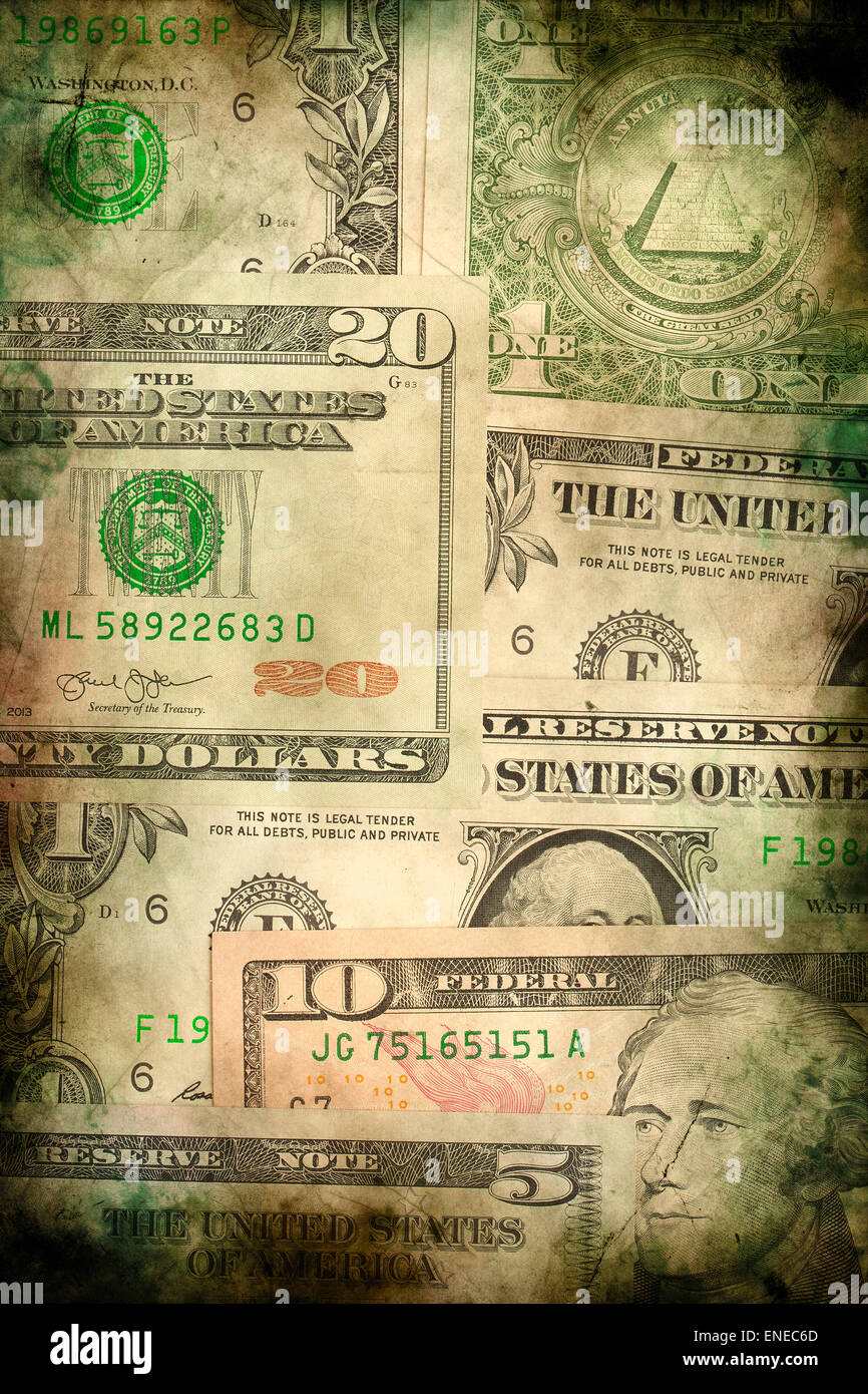 USA dollar money banknotes texture background or backdrop, grunge ...