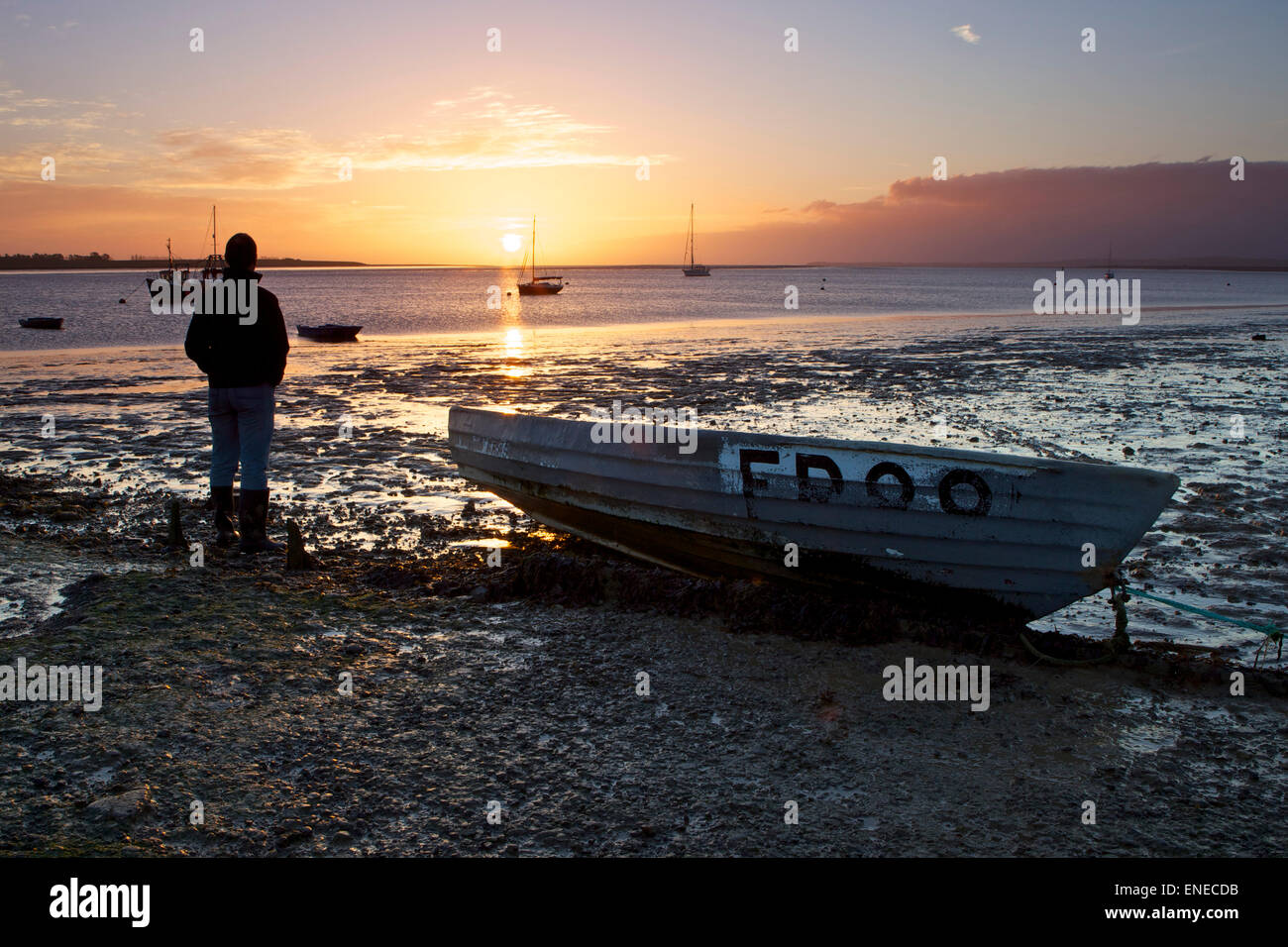 Swale Estuary, Kent, UK. 4th May 2015: UK Weather. Rain clouds clear ...