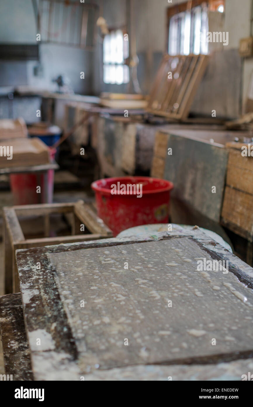 Jungshi Handmade Paper Factory, Thimphu, Bhutan, Asia Stock Photo - Alamy