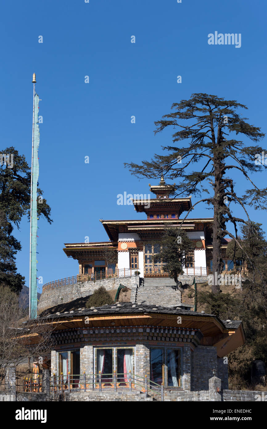 Druk Wangyal lhakhang (temple) at Dochula pass, Bhutan, Asia Stock ...