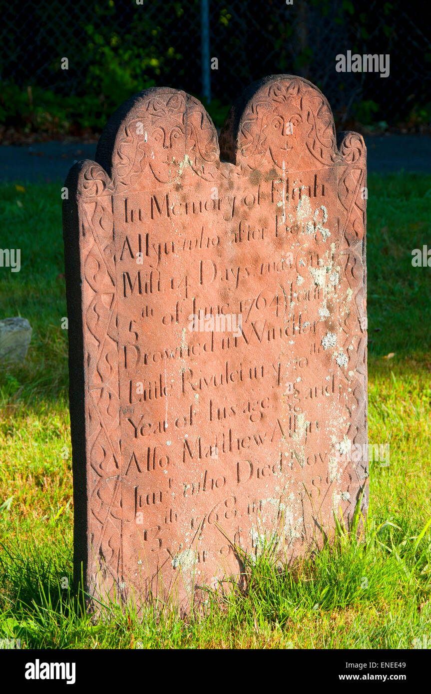 Headstone, Palisado Cemetery, Windsor, Connecticut Stock Photo - Alamy