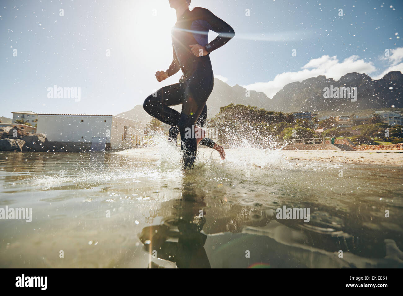 Swimmer wet suit hi-res stock photography and images - Alamy