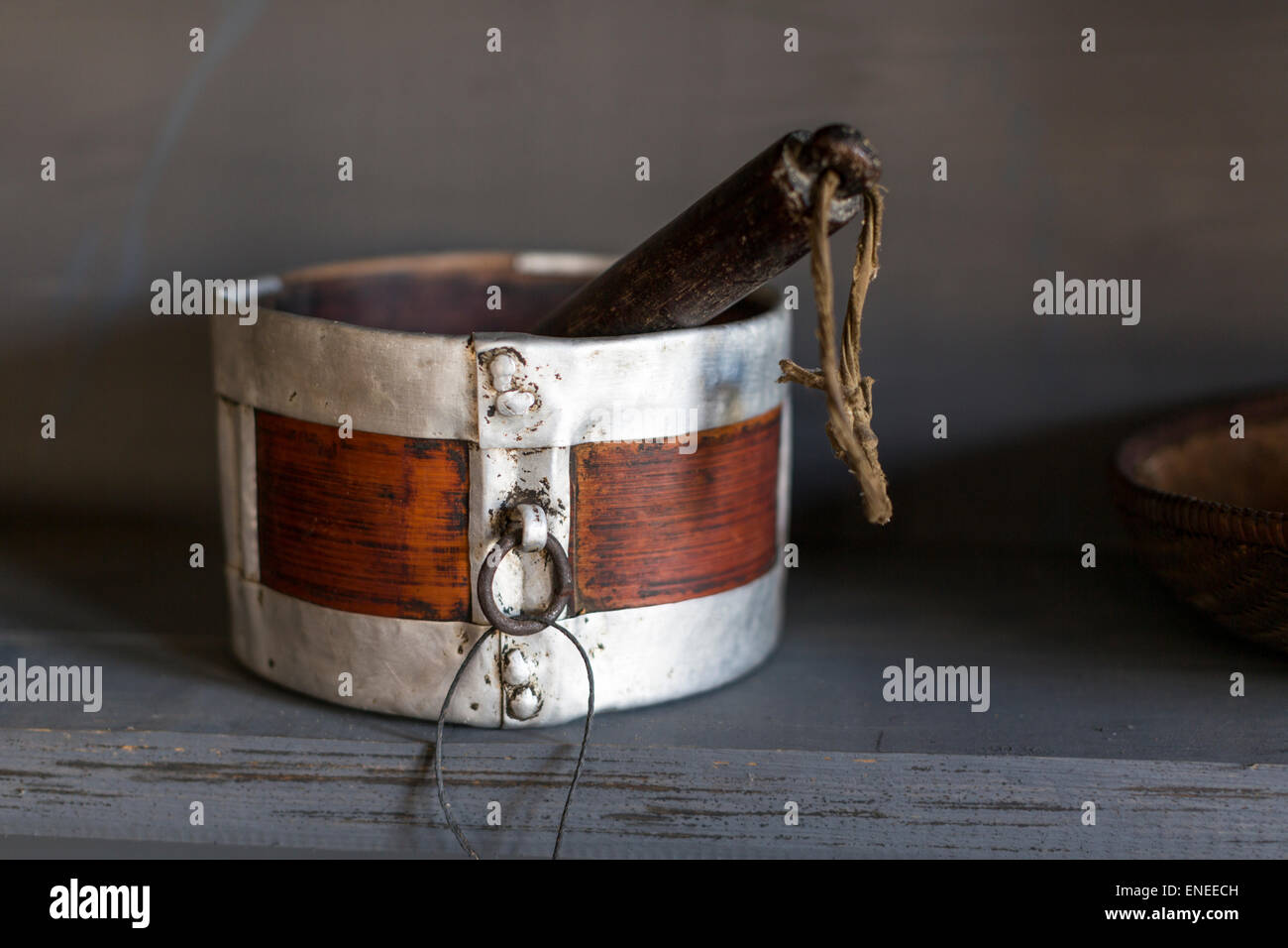Traditional Bhutanese Cooking Implements, Wangdue, Bhutan, Asia Stock ...