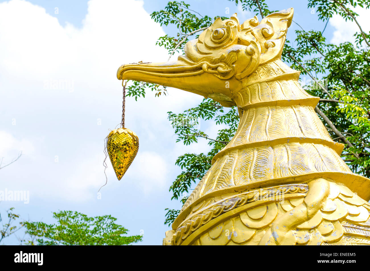 Thai swan see in temple of Thailand Stock Photo - Alamy