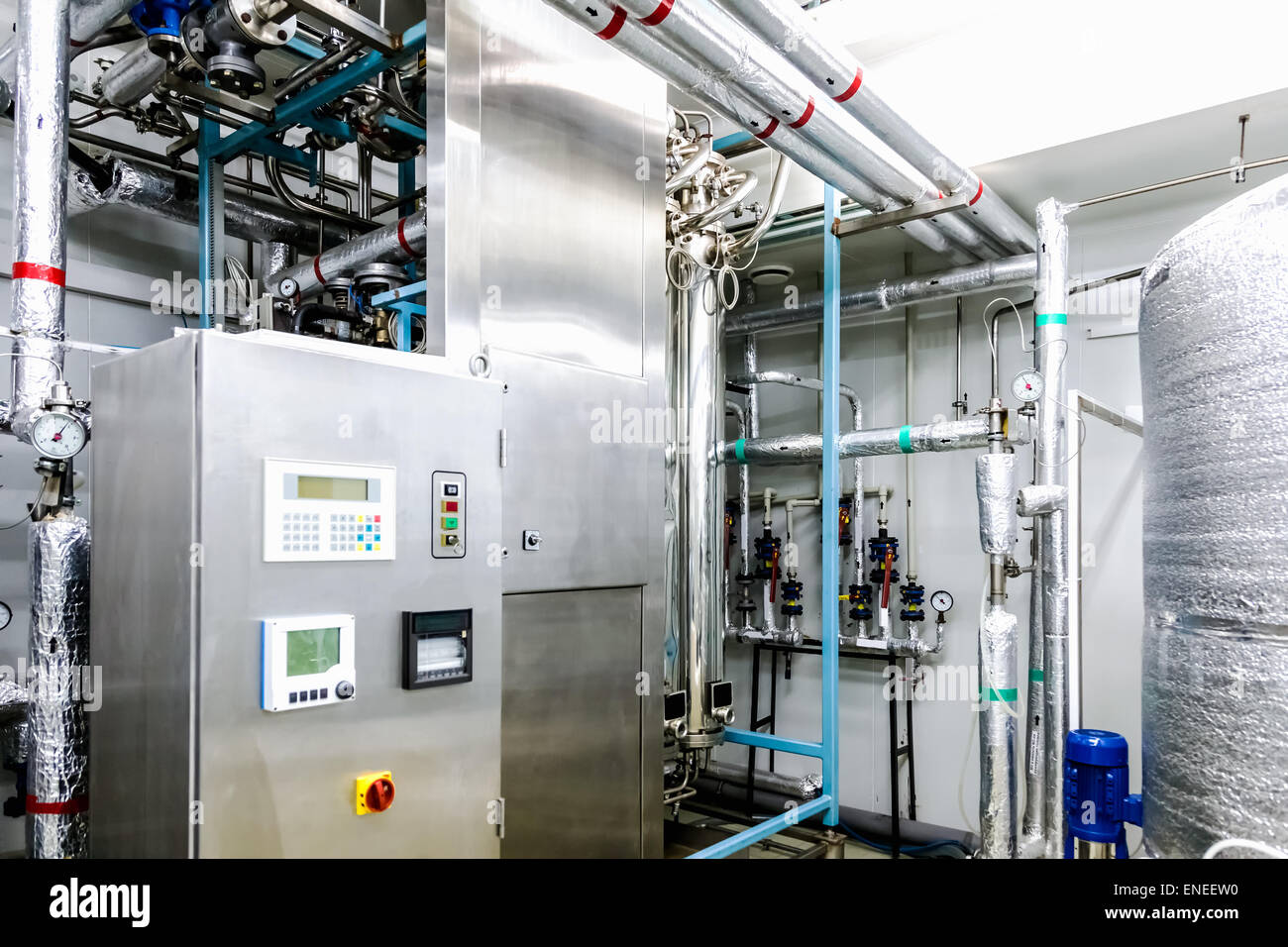 Water conditioning or distillation room and control panel equipment on ...