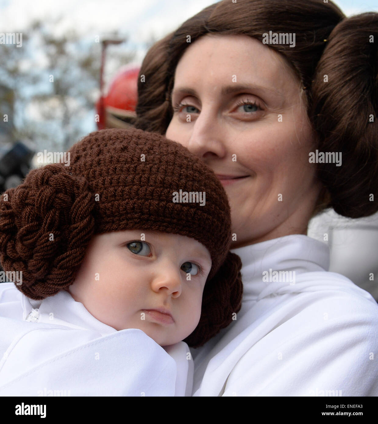 Prague, Czech Republic. 2nd May, 2015. Fans of Star Wars pose in movie ...