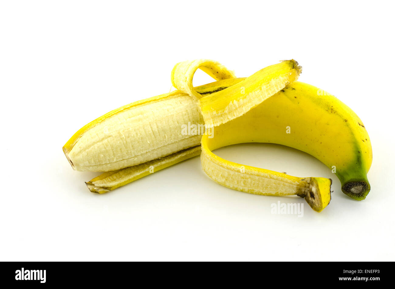 single banana isolate with white background Stock Photo - Alamy